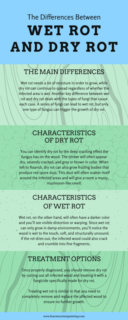 THE DIFFERENCES BETWEEN WET ROT AND DRY ROT - Bear Mountain Custom Painting
